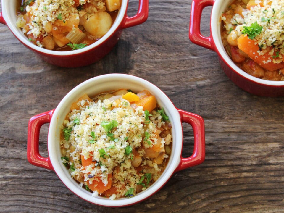 Slow Cooker Vegetable Cassoulet - Vegan Bean Stew - Tales From The ...