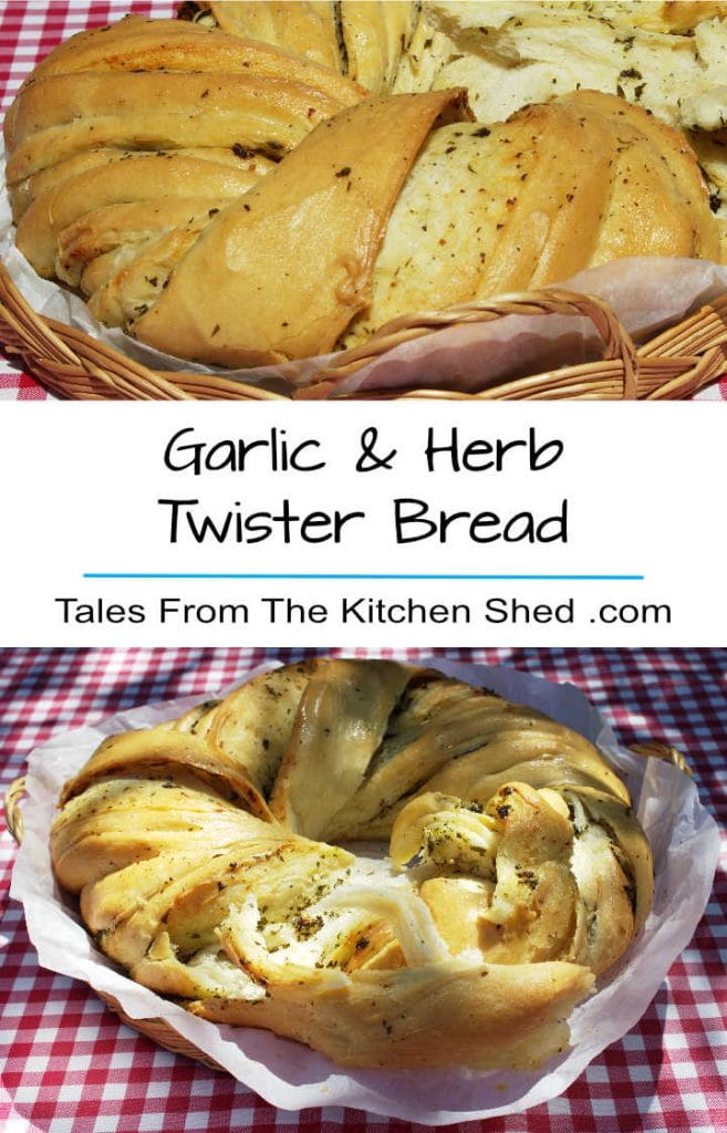Garlic & Herb Twister Bread - Tales From The Kitchen Shed