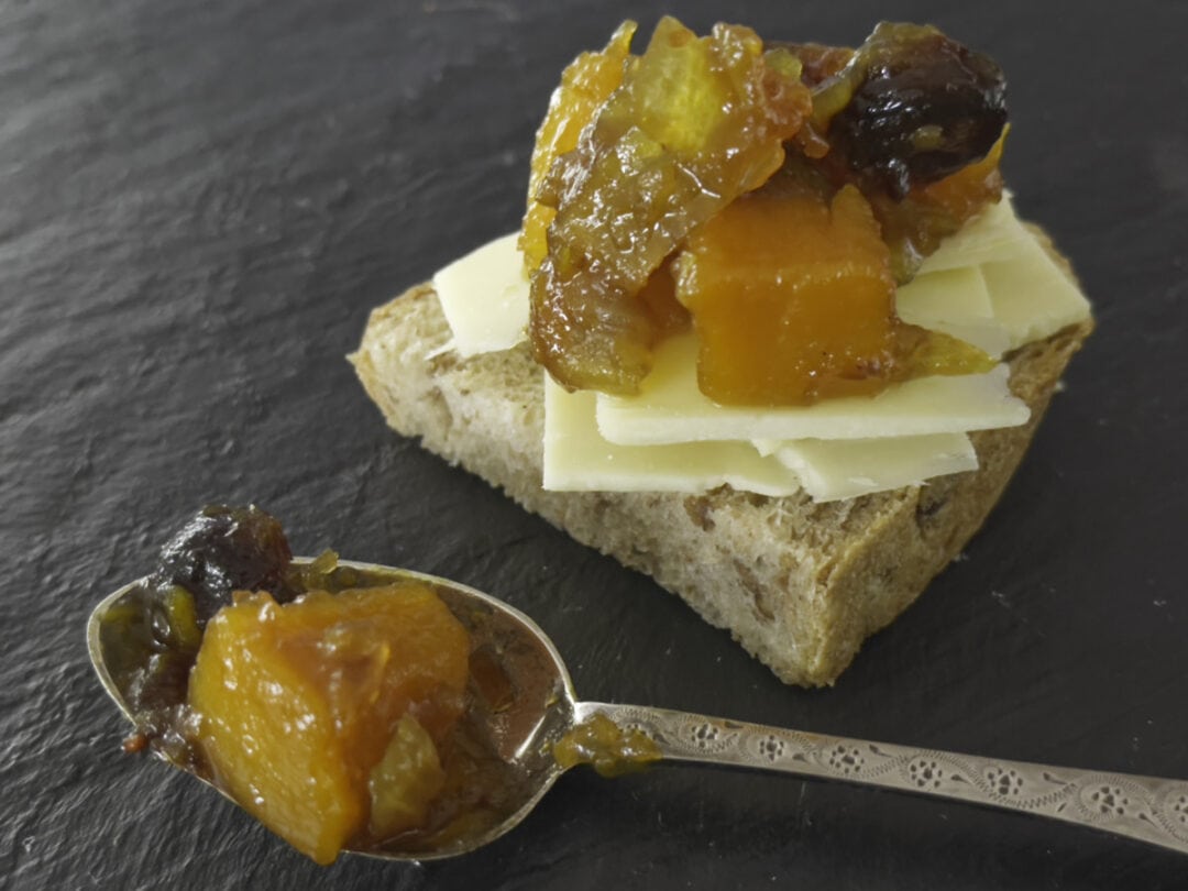 Spicy Pumpkin & Cranberry Chutney - Tales From The Kitchen Shed