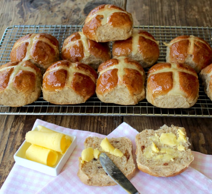 Healthy Hot Cross Buns - Tales From The Kitchen Shed
