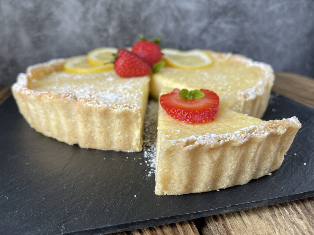 Easy Lemon Tart | Tarte au Citron - Tales From The Kitchen Shed
