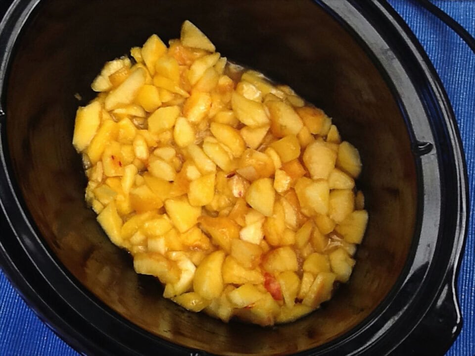 Slow Cooker Peach Jam - Tales From The Kitchen Shed