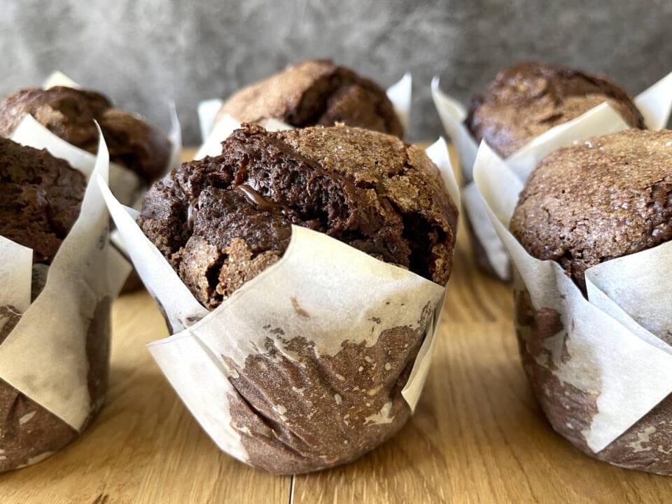 Chocolate Courgette (Zucchini) Muffins - Tales From The Kitchen Shed