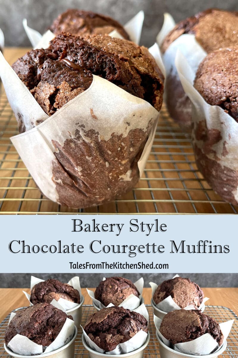 Chocolate Courgette (Zucchini) Muffins - Tales From The Kitchen Shed