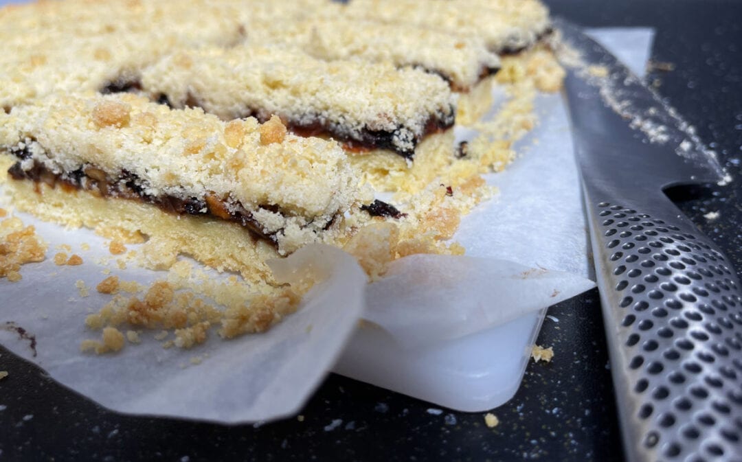 Mincemeat Streusel Slice - Tales From The Kitchen Shed