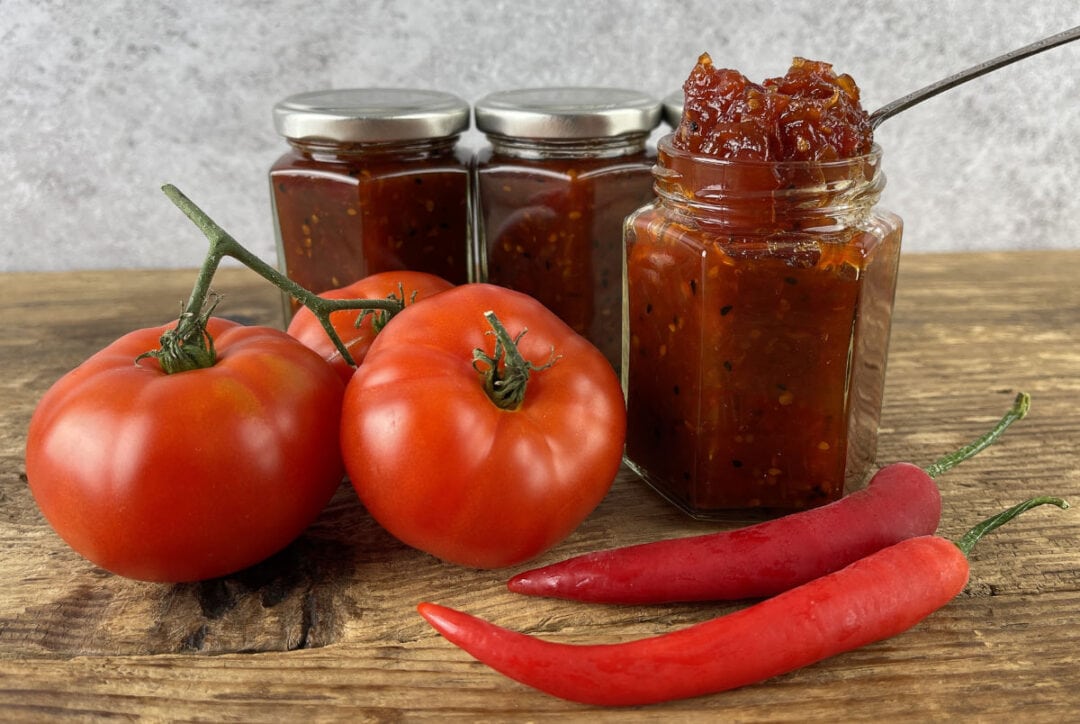 Tomato and Chilli Chutney - Tales From The Kitchen Shed